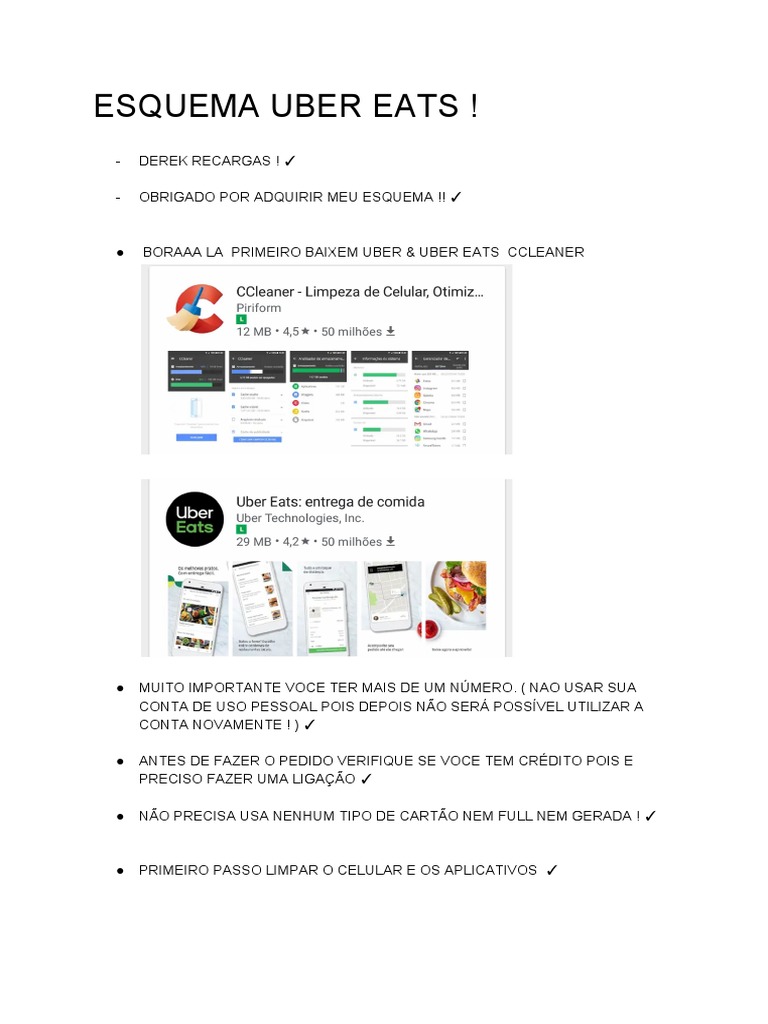 Esquema Uber Eats | PDF