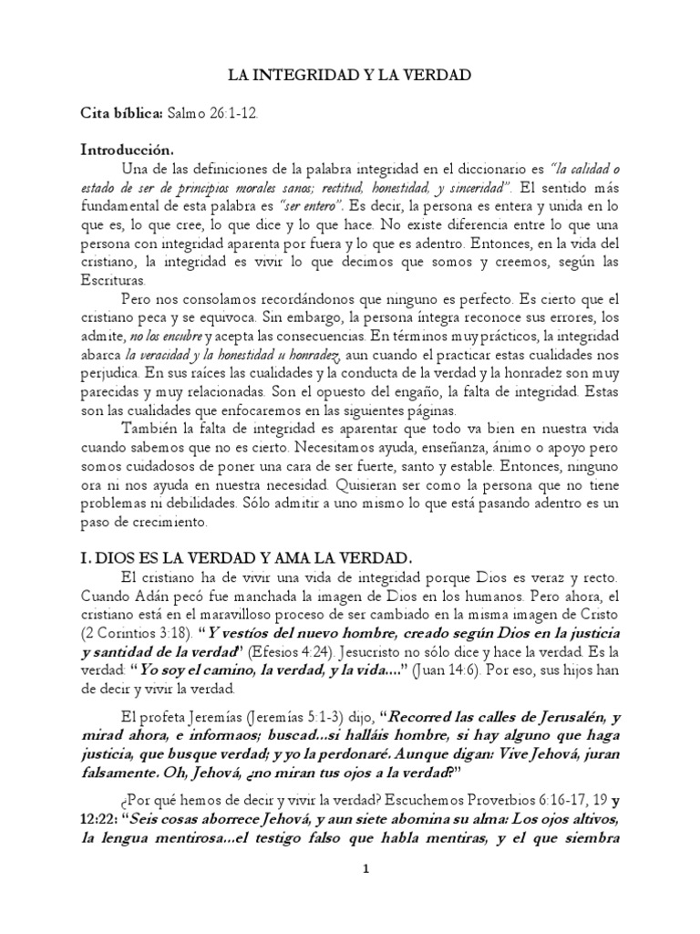 Integridad y Verdad en la Biblia | PDF | Daniel (figura bíblica) | Verdad