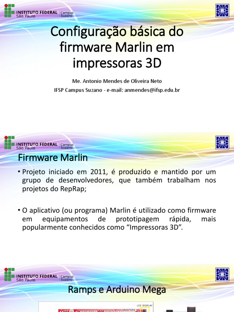 Configuração Básica Do Firmware Marlin | PDF | Arduino | Impressão 3D