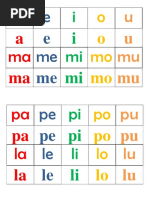 Práctica de lectura silábica con "d" | PDF