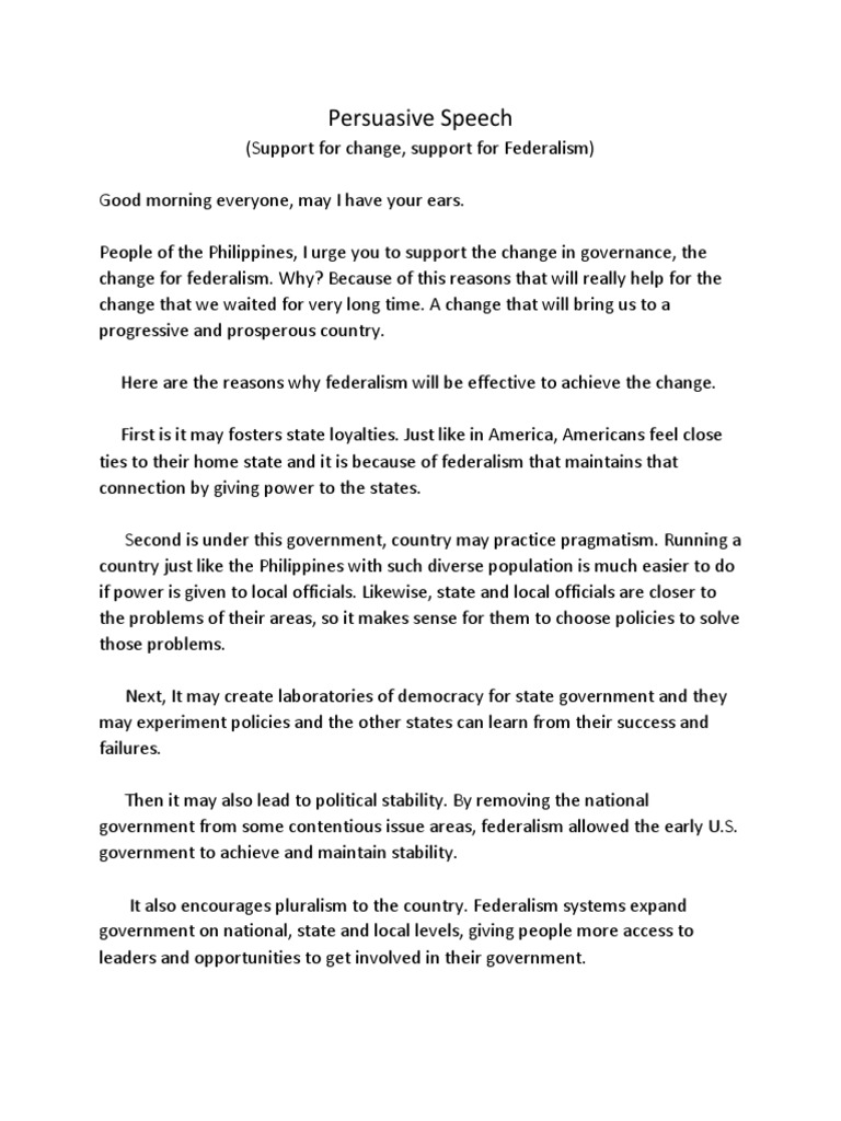 Kim Speech | PDF | Federalism | The United States