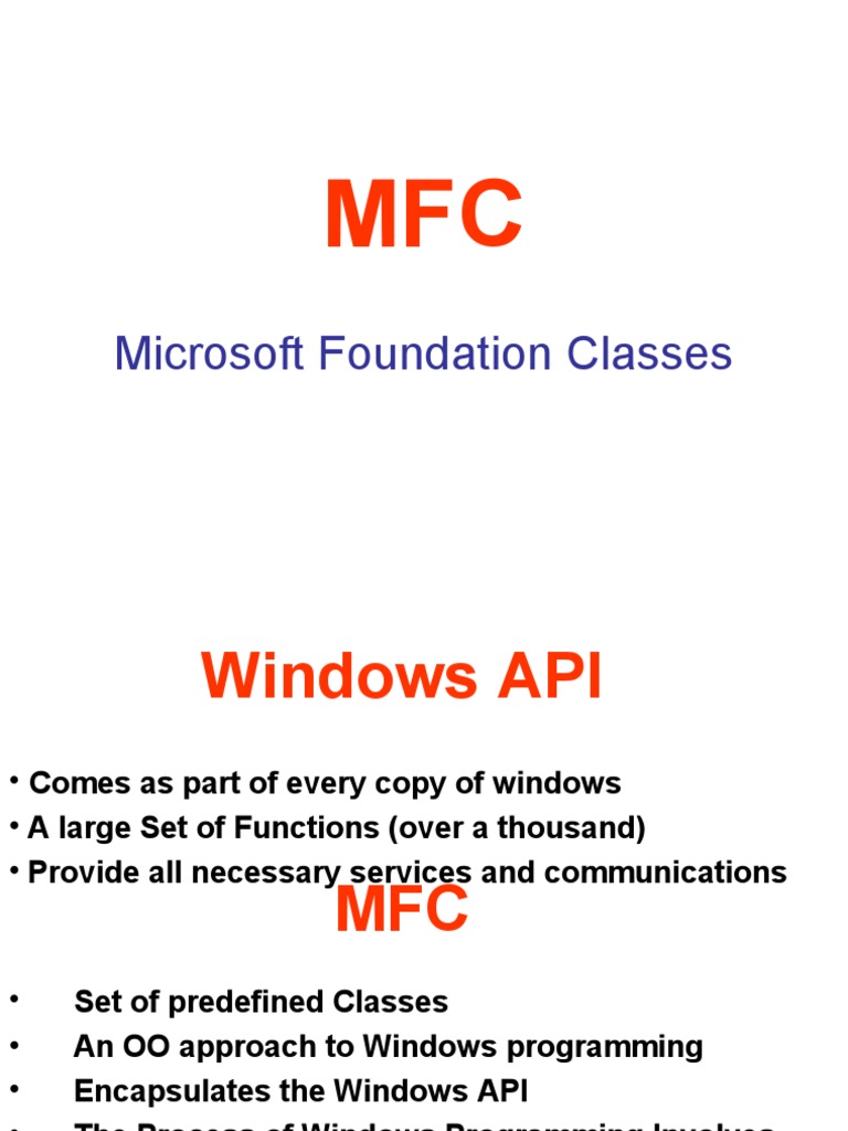 Microsoft Foundation Classes | PDF | Class (Computer Programming ...
