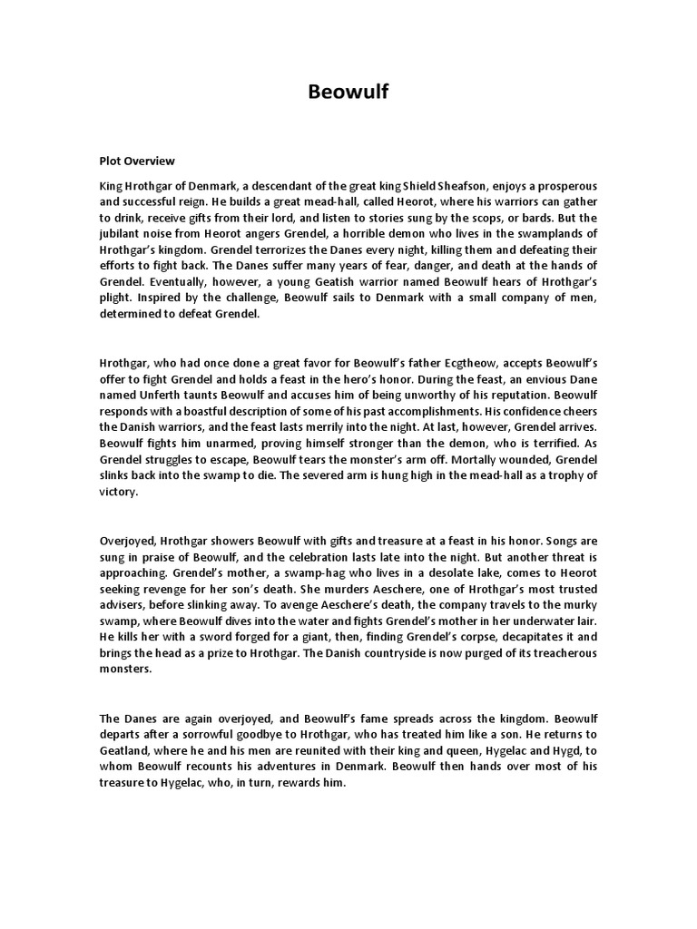 Beowulf: The Epic Poem of Anglo-Saxon England | PDF | Beowulf ...