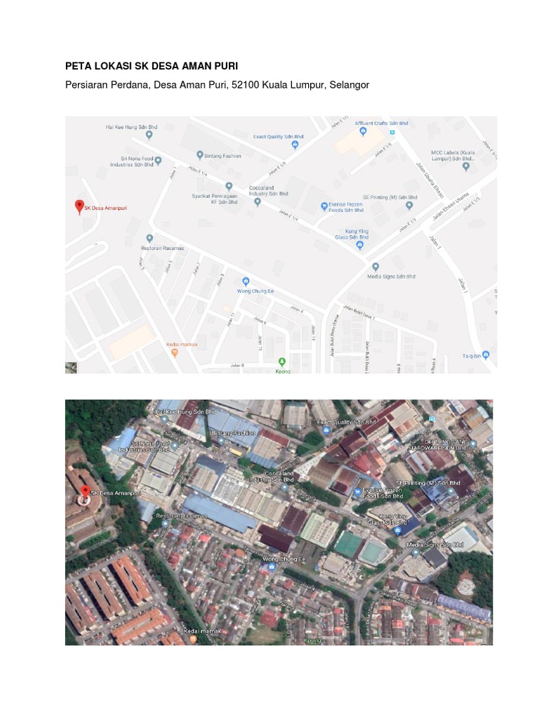 Peta Lokasi SK Desa Aman Puri | PDF