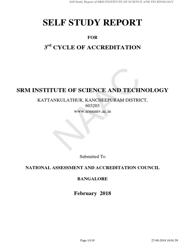 NAAC 2018 SSR 3rd Cycle | PDF | Curriculum | Educational Technology