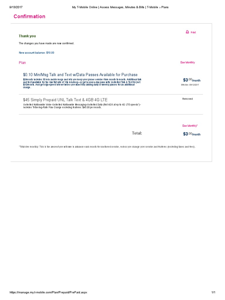 T-Mobile Prepaid Plan Details and Pricing | PDF | Business | Finance ...