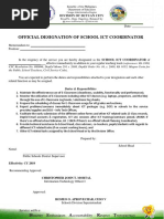 Sample Designation Ict Coordinator | PDF | Educational Technology ...