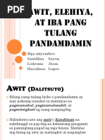 Ang Tulang Liriko at Mga Uri Nito | PDF