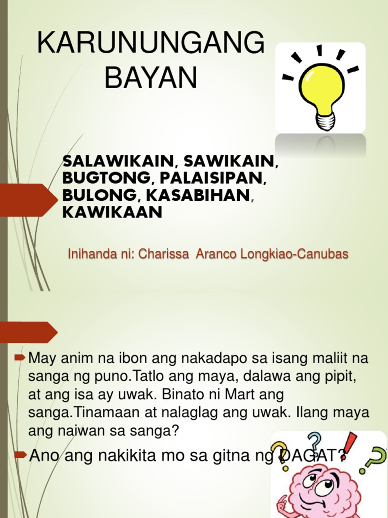 Karunungan Bayan | PDF