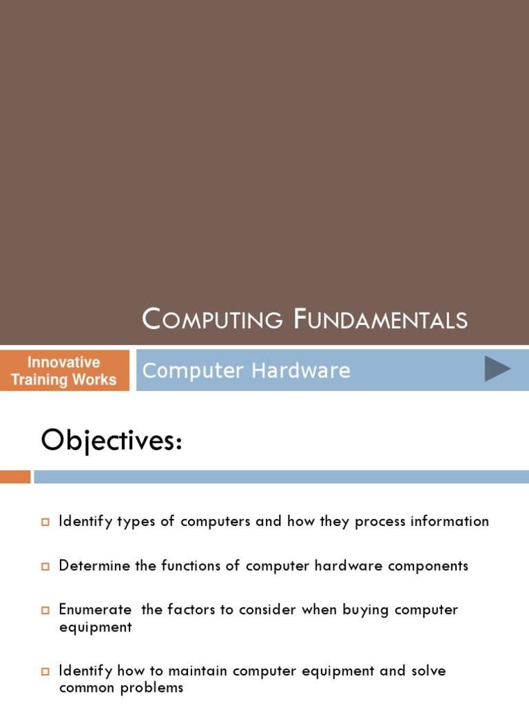 1 Computing Fundamentals - Hardware | PDF | Microcomputers | Personal Computers