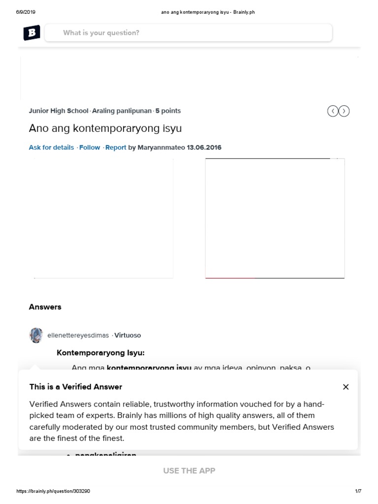 Ano Ang Kontemporaryong Isyu | PDF