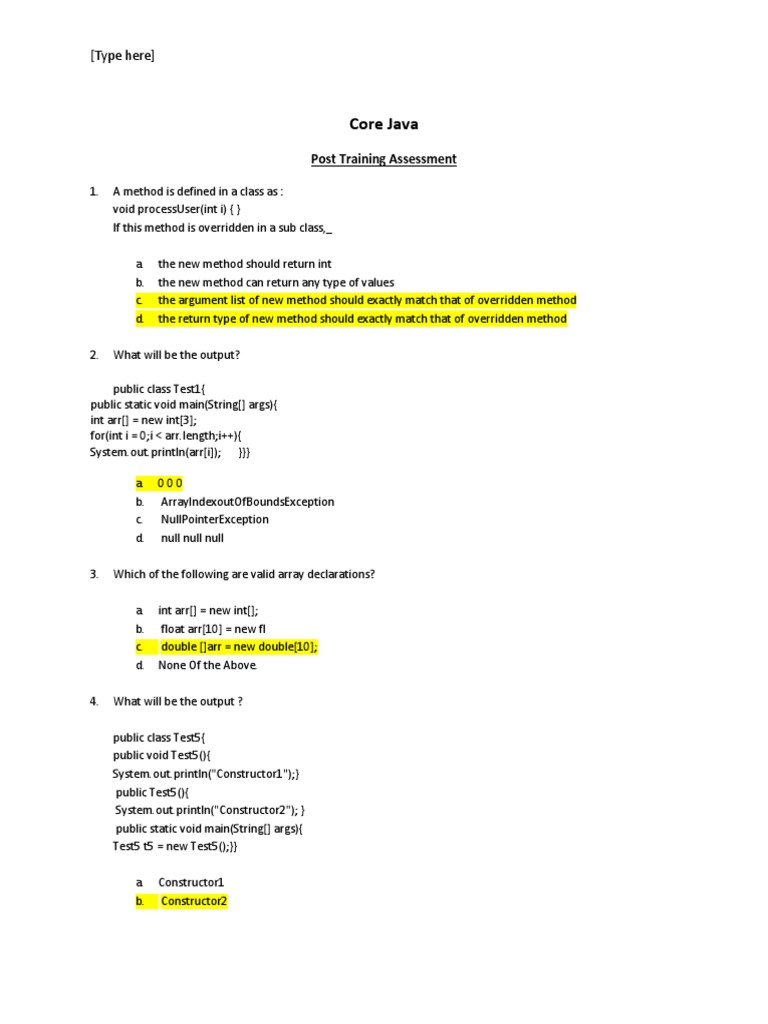 Java Mcq Download Free Pdf Method Computer Programming C Programming Language