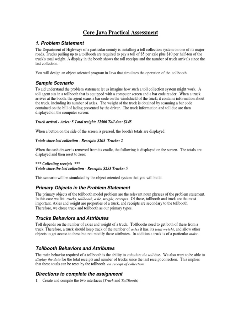 Java Prac | PDF | Toll Road | Class (Computer Programming)