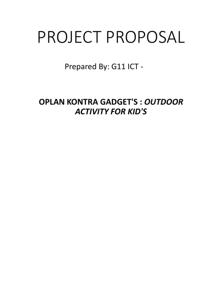 Project Proposal: Prepared By: G11 ICT | PDF