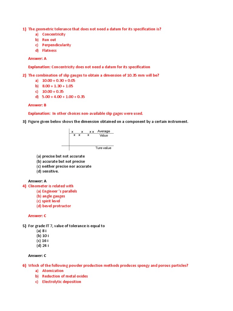 3) Figure Given Below Shows The Dimension Obtained On A Component by A ...