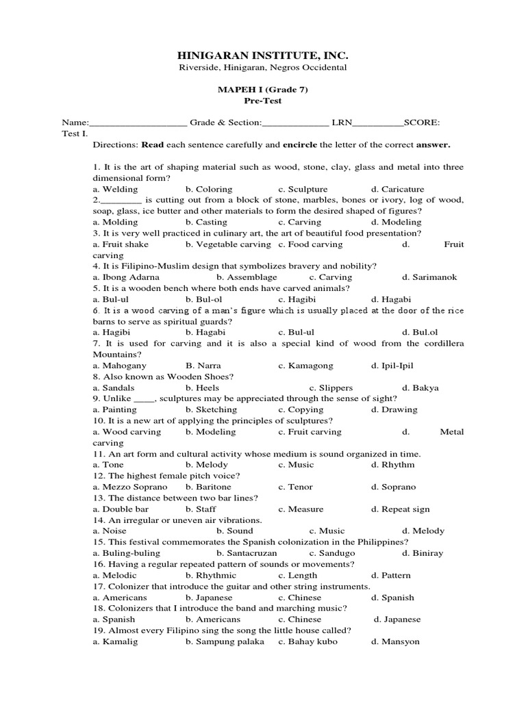 Hinigaran Institute | PDF | Philippines | Rhythm