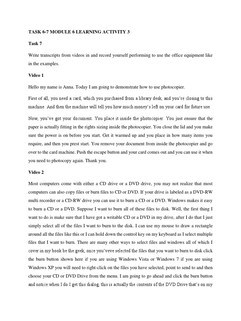 Task 6-7 Module 6 Learning Activity 3 Task 7 | PDF | Image Scanner ...