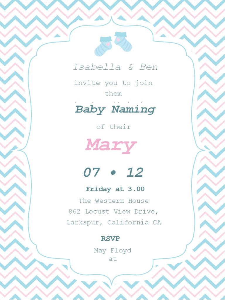Baby Naming Ceremony for Mary Angelina | PDF