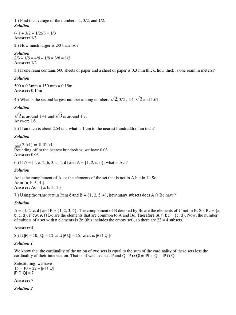 Grade 8 MTAP Questions With Solutions | Fraction (Mathematics) | Triangle