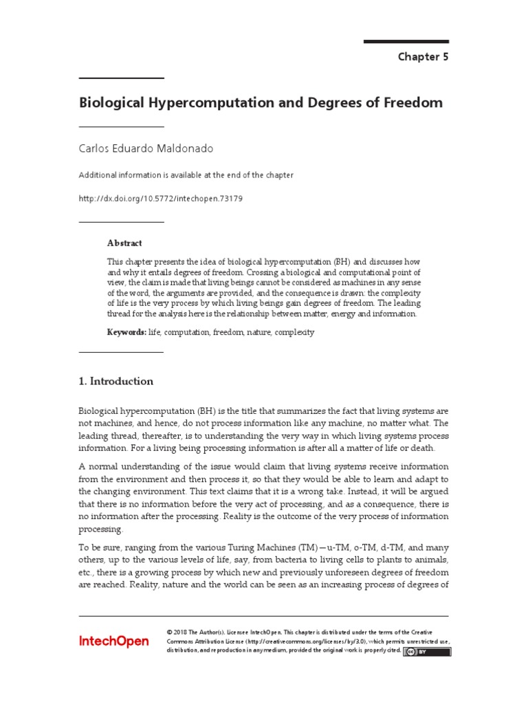 Biological Hypercomputation and Degrees | PDF | Degrees Of Freedom (Statistics) | Information
