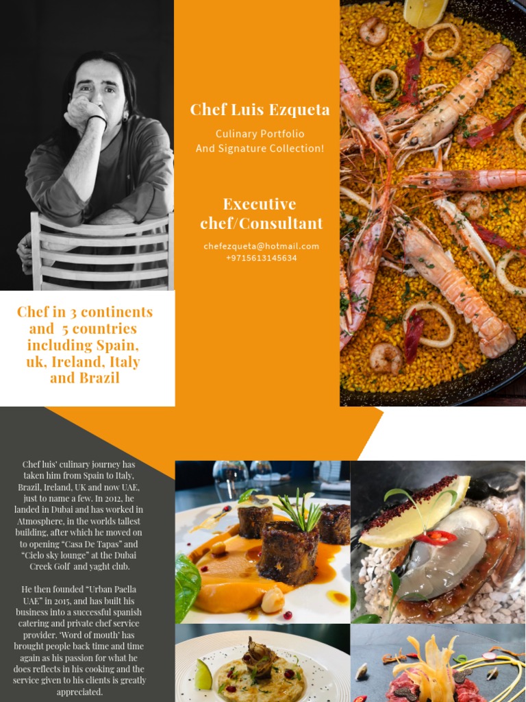 Chef Luis Ezqueta's Culinary Portfolio | PDF | Western Cuisine ...