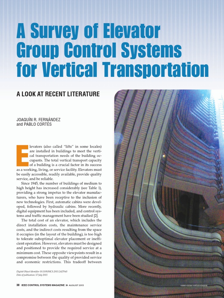 Elevator Group Control Systems Overview | PDF | Elevator | Mathematical ...