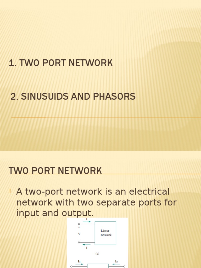 Two-Port Network Analysis Guide | PDF