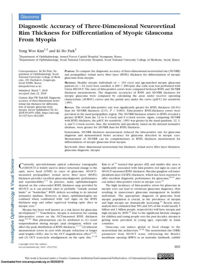 Diagnostic Accuracy of Three-Dimensional Neuroretinal Rim Thickness For ...