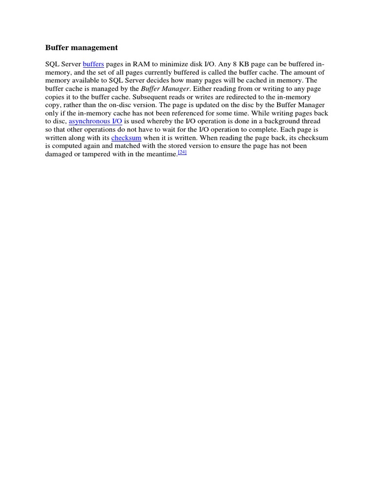 Buffer Management: Buffers | PDF