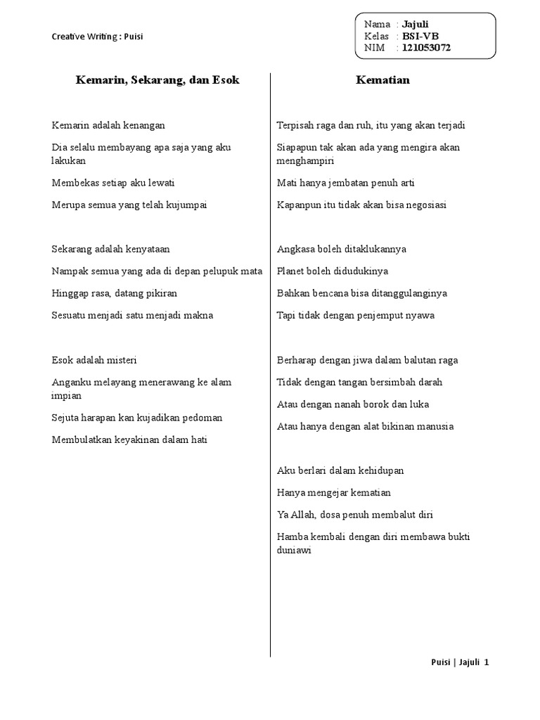 Kumpulan Puisi | PDF