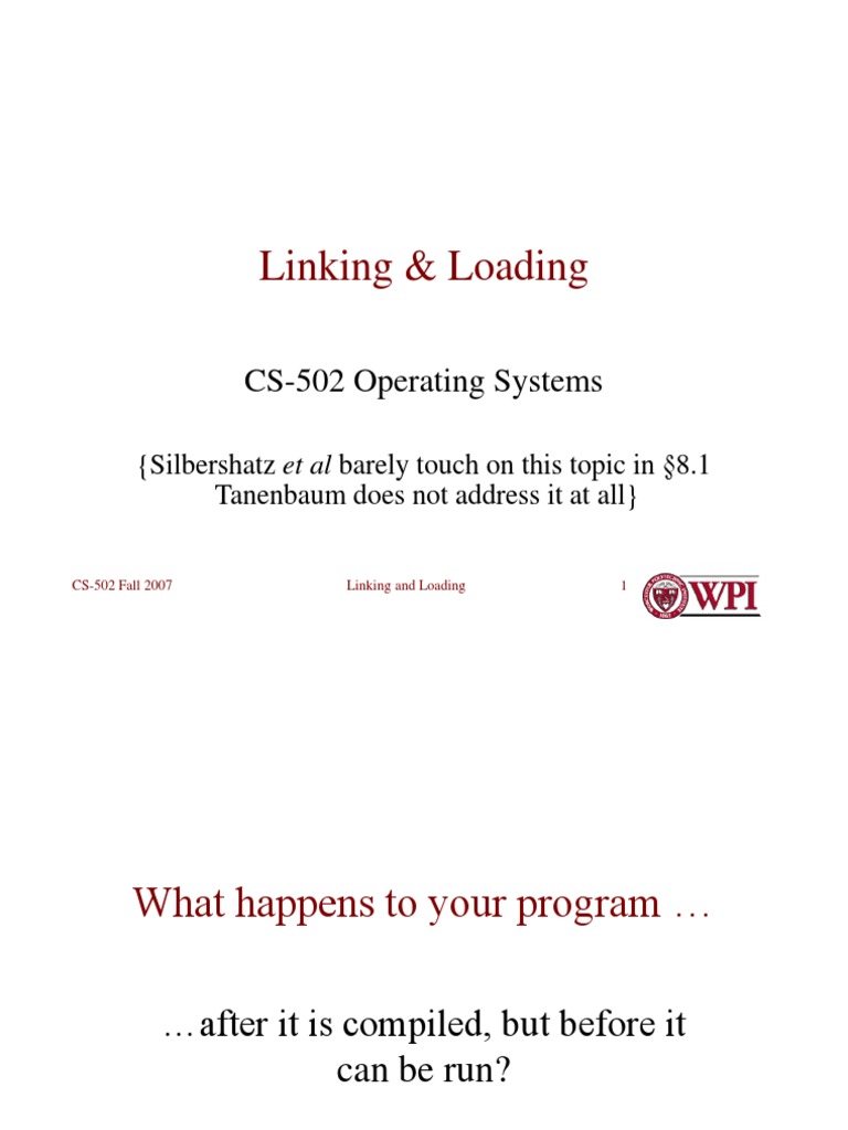 Week 04, Linking and Loading | PDF | Library (Computing) | Areas Of Computer Science