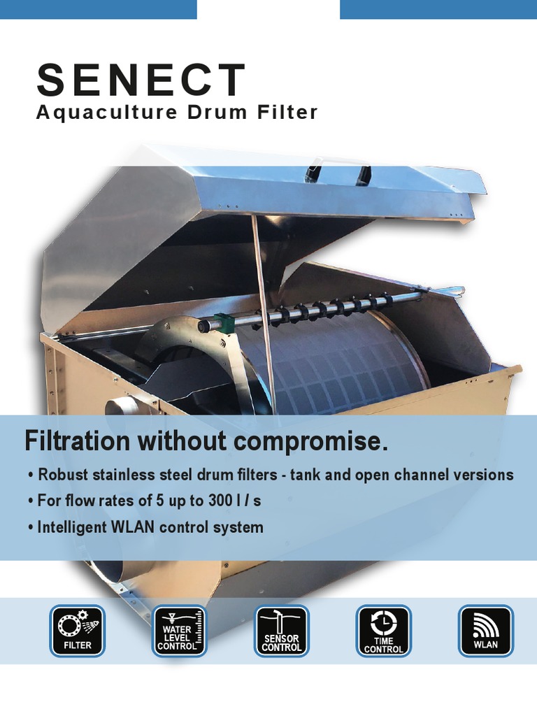 SENECT Aquaculture Drum Filter Flyer | PDF | Manufactured Goods | Nature
