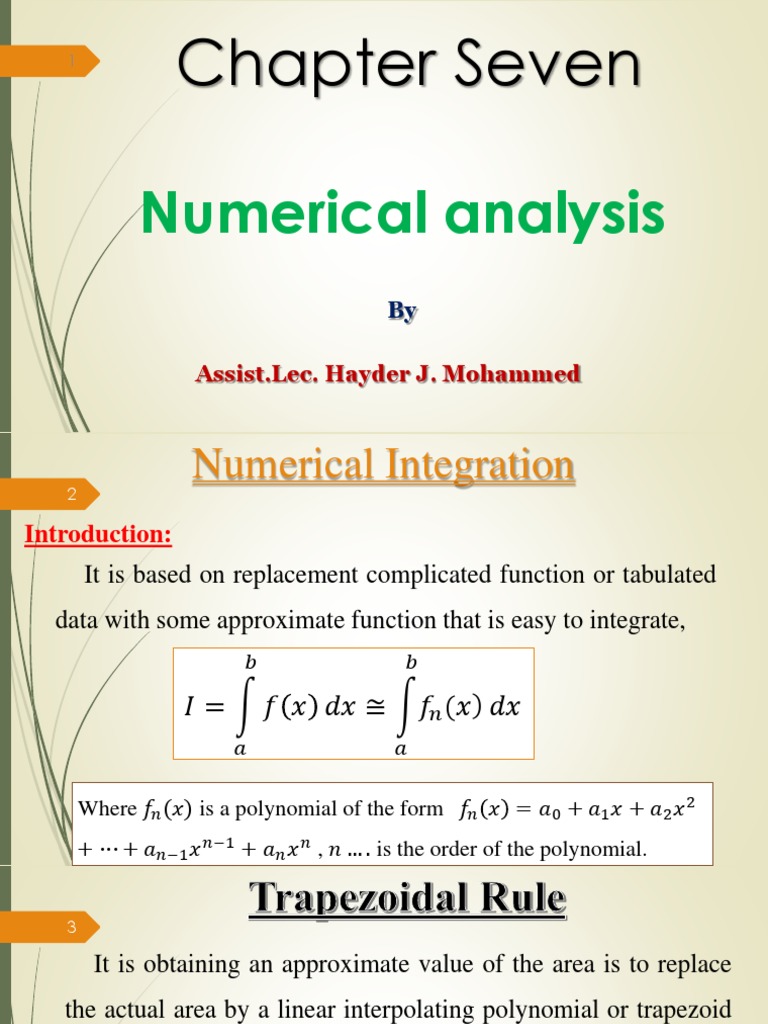 Numerical Integral | PDF | Area | Integral