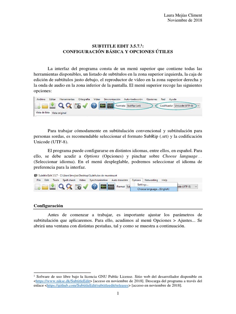 Manual Subtitle Edit | PDF | Point and Click | Ventana (informática)