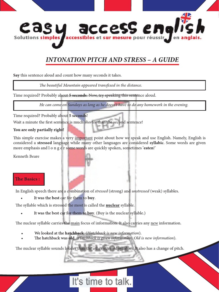 Understanding English Sentence Stress | PDF | Stress (Linguistics ...