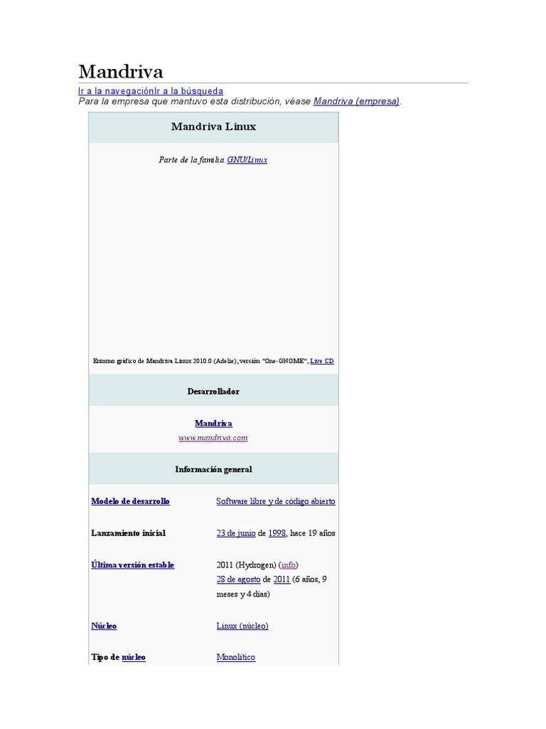 Mandriva | PDF | Distribución de Linux | Ingeniería Informática