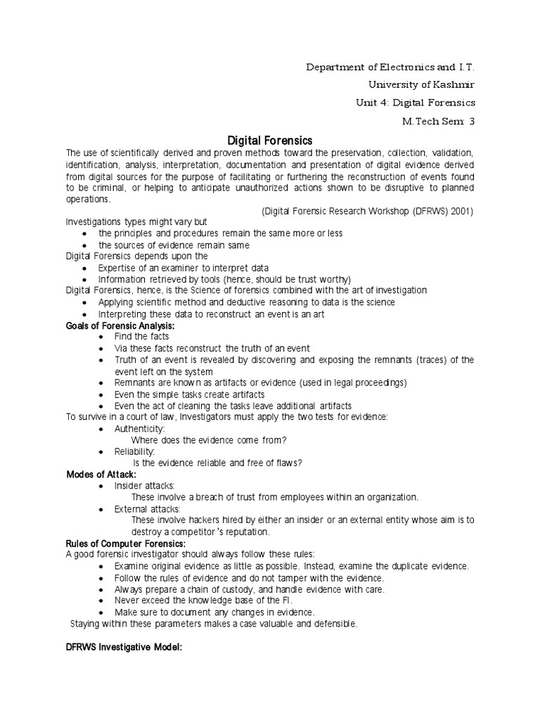 Digital Forensics | PDF | Hard Disk Drive | World Wide Web