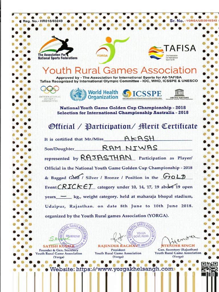 Akash Certificate PDF | PDF