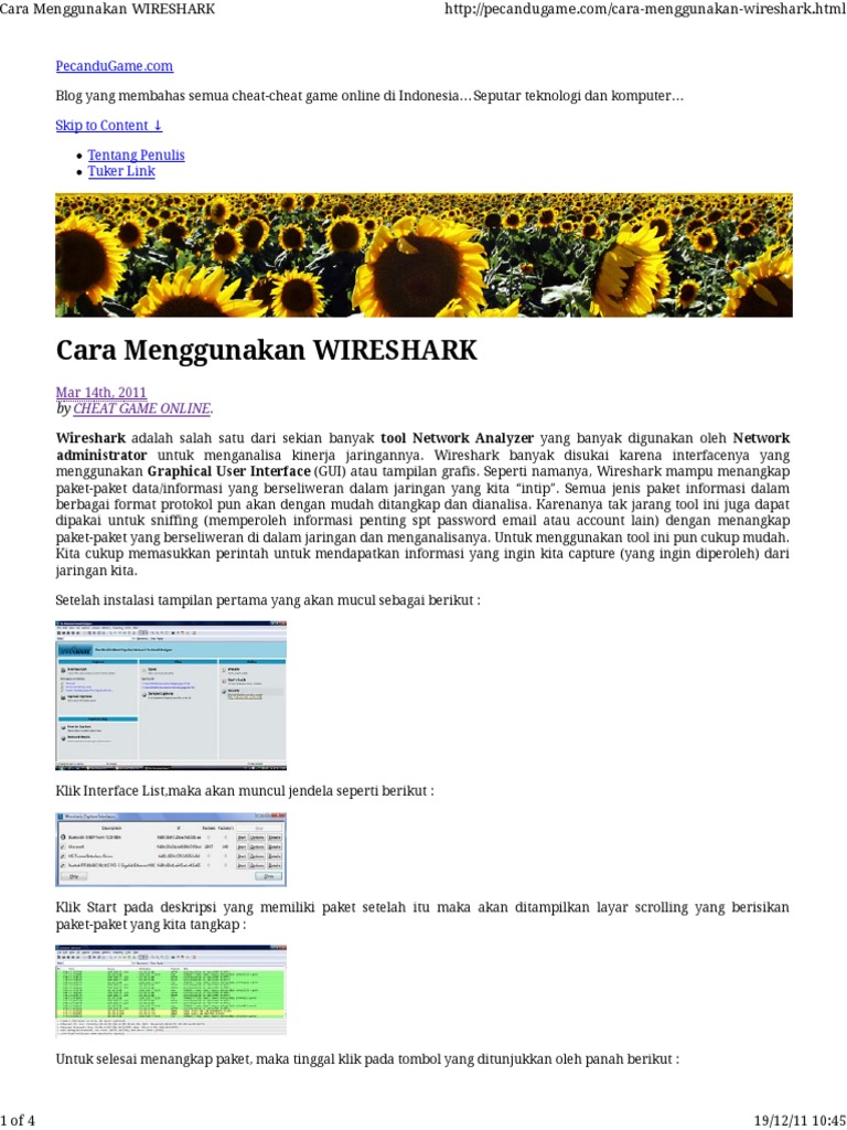 Tutorial Wireshark | PDF