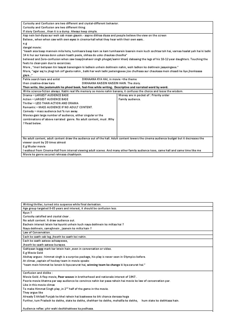 Movies Story Development | Download Free PDF | Leisure