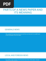Parts of a Newspaper Explained | PDF | Newspapers | News