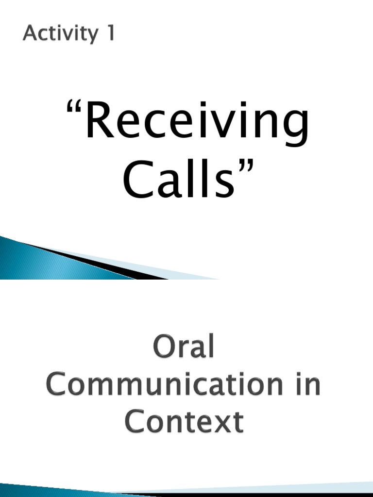 Receiving Calls | PDF