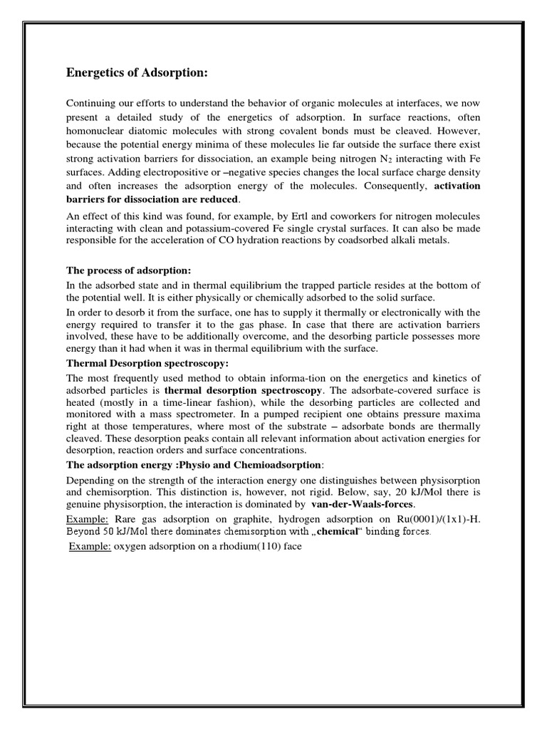 Physical Assignment 1 | Download Free PDF | Adsorption | Density ...