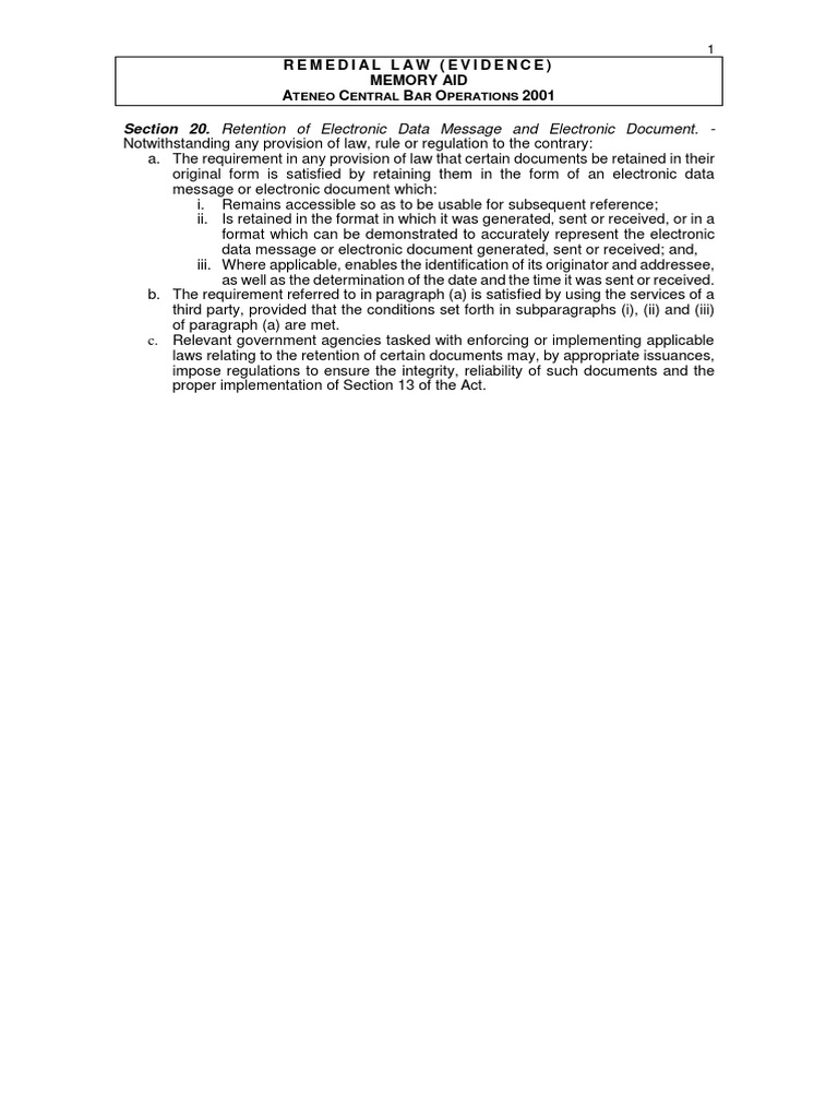 Electronic Document Retention Rules | PDF