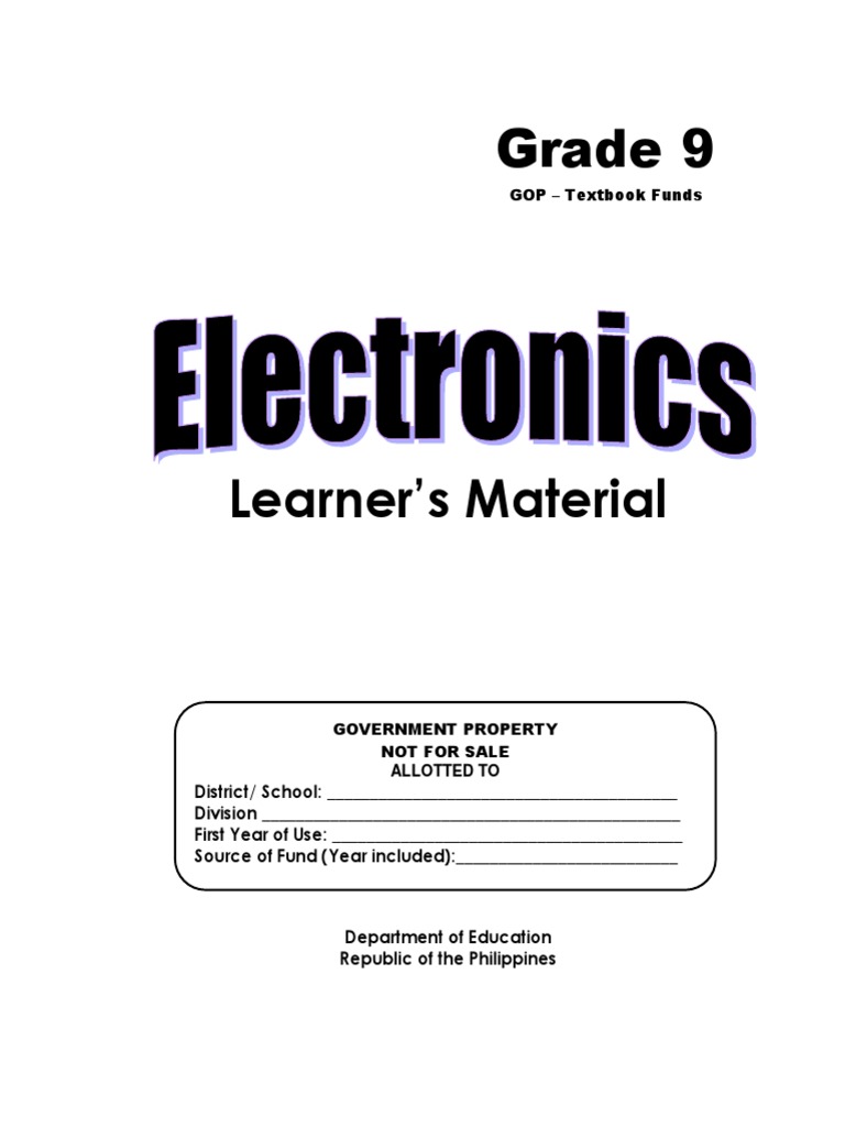 Electronics Grade 9 - LM Part1 PDF | PDF | Swot Analysis | Printed ...