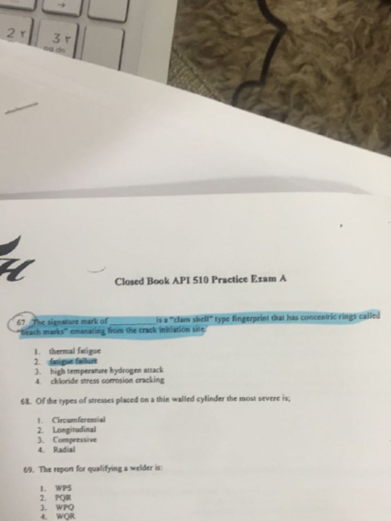 Api 510 Exam 11-2017 | PDF