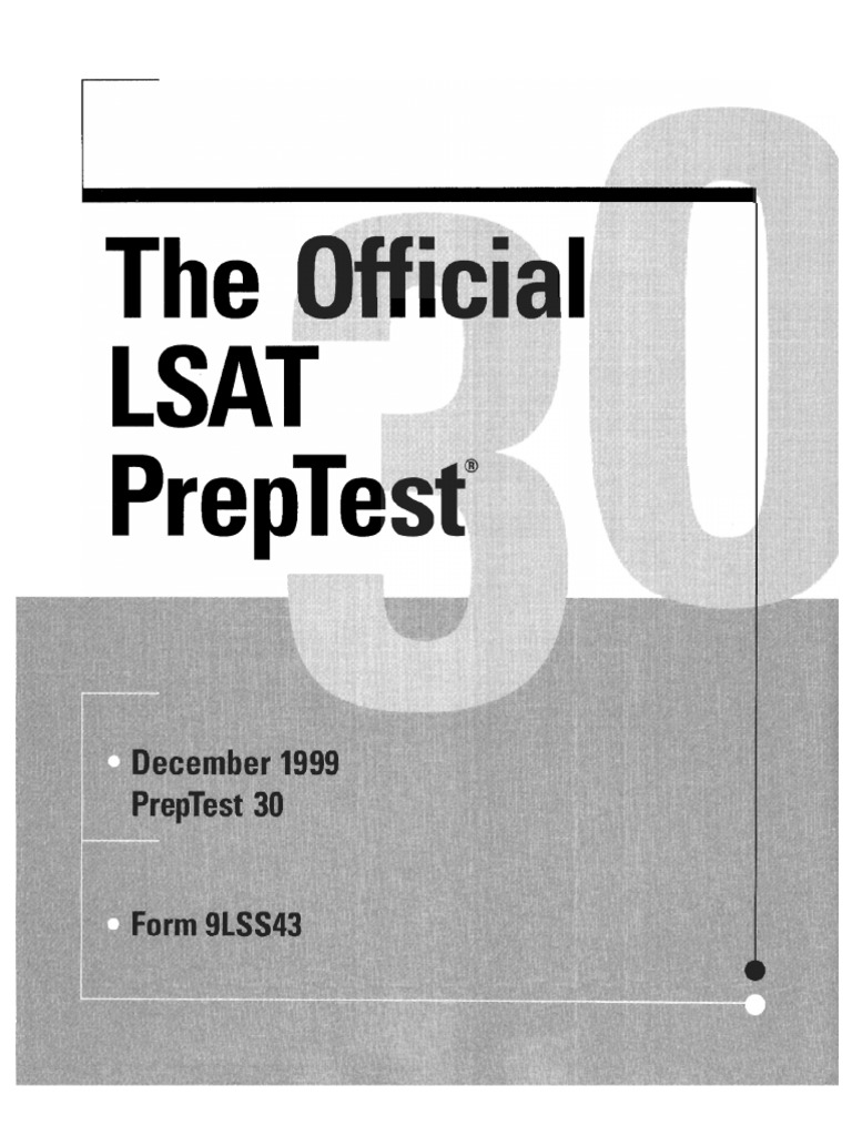 Lsac - Lsat Preptest 30 (, Lsac) | PDF
