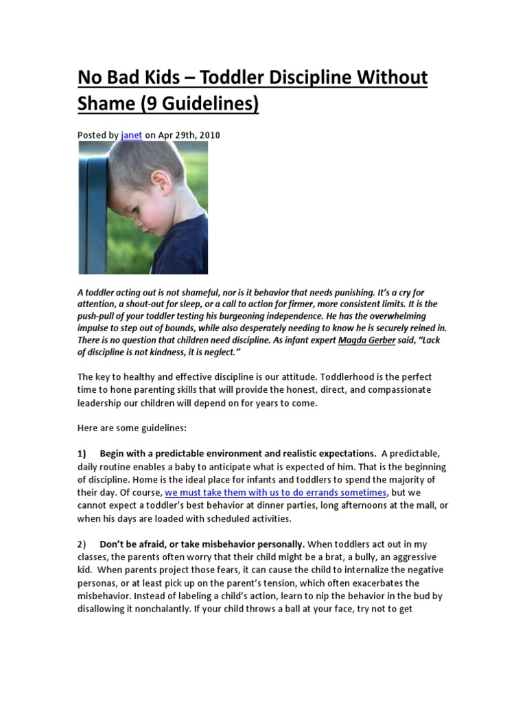 No Bad Kids Janet Lansbury | PDF | Spanking | Behavioural Sciences