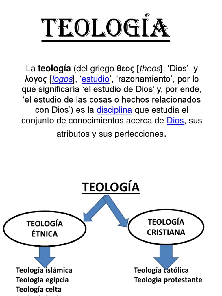 Definición y estudio de la teología | PDF | Divinidad (disciplina ...