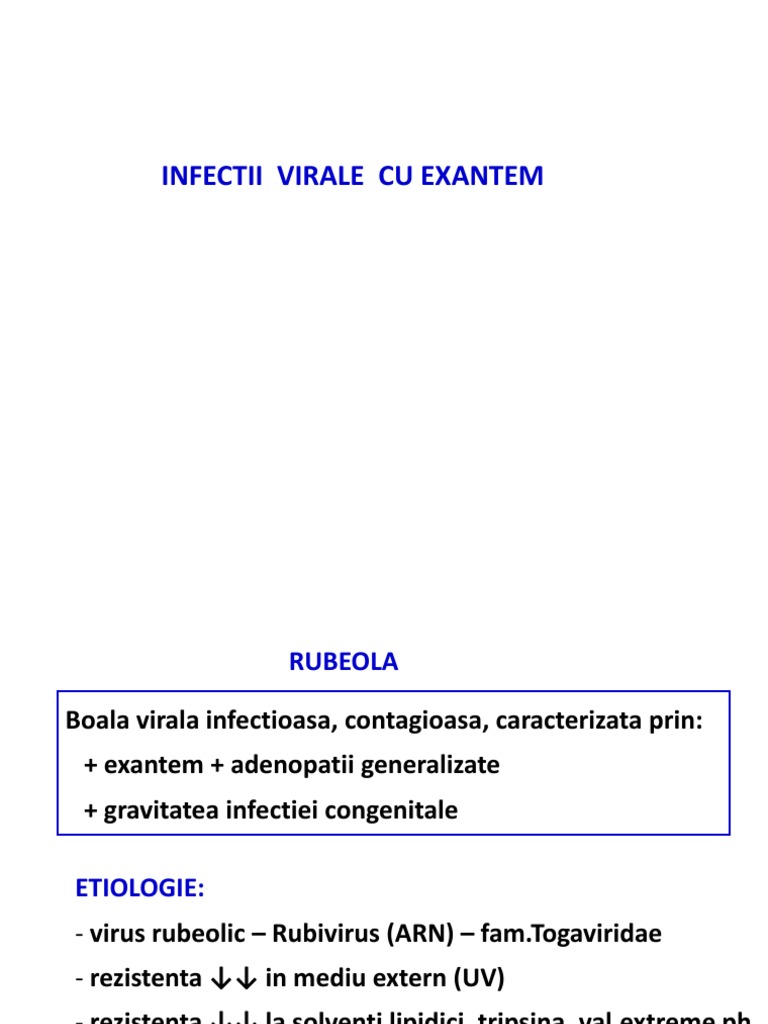 S2 Curs 5 - Infectii Virale. Exantem | PDF | Immunology | Veterinary ...